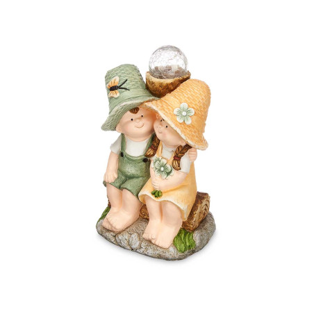 SOLAR FIGURE SEATED COUPLE