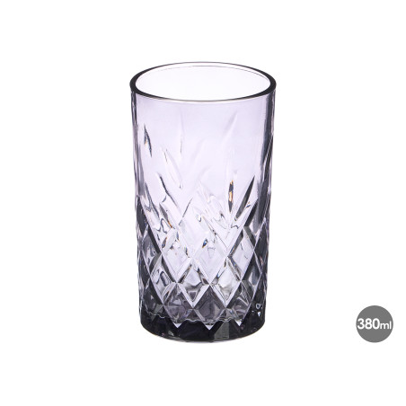 380ML SMOKY DIE-CUT GLASS