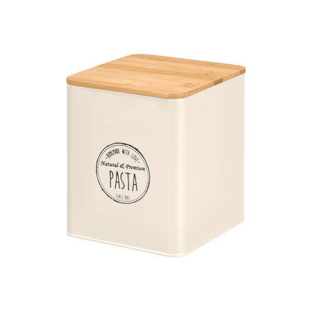 SQUARE JAR BAMBOO LID PASTA CREA