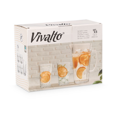 SET 5 PCS WATER JUG AND GLASSES