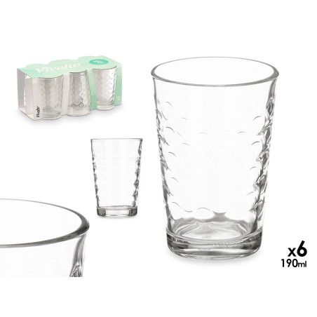SET 6 GLASSES DOTS 190ML
