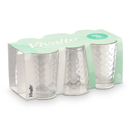 SET 6 GLASSES DOTS 190ML