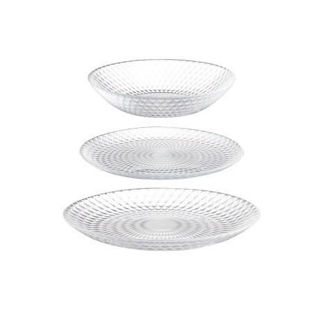 12PCS TABLEWARE GLASS RHOMBUS