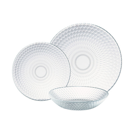 12PCS TABLEWARE GLASS RHOMBUS