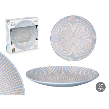 DINNER PLATE ENGRAVED LIGHT BLUE 27 CM