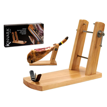 DOUBLE ARM HAMHOLDER NATURAL PINE WOOD